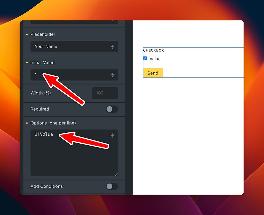 How to make a checkbox initially checked? - How To - Bricksforge Community Forum