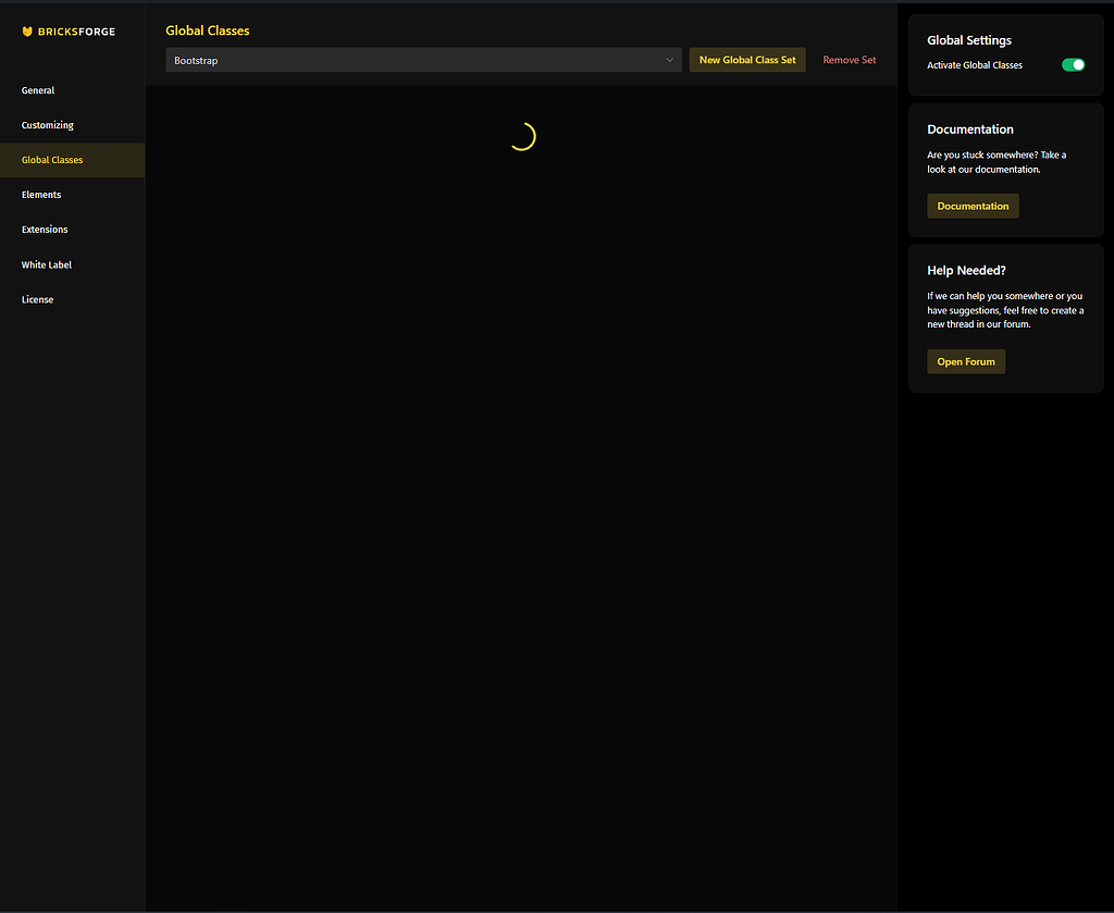 Global class manager is always loading - Bug Reports - Bricksforge Community Forum
