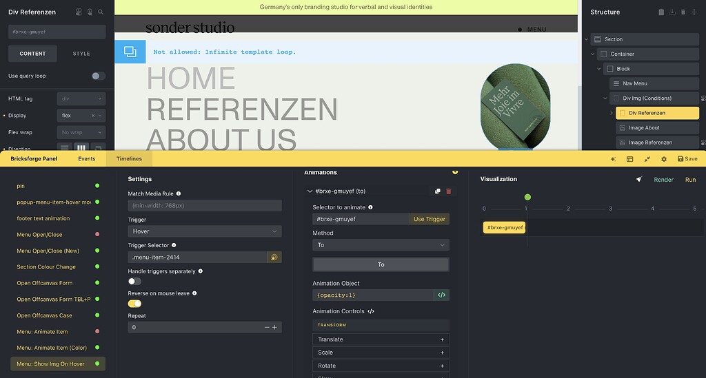 Animation doesn't work while using individual class of Menu-Items - Bug Reports - Bricksforge ...