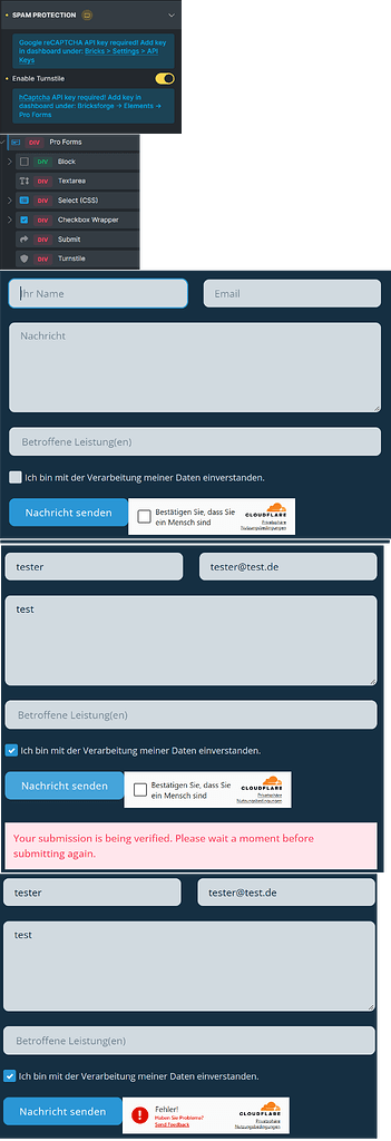 Turnstile not working/loop - Bug Reports - Bricksforge Community Forum
