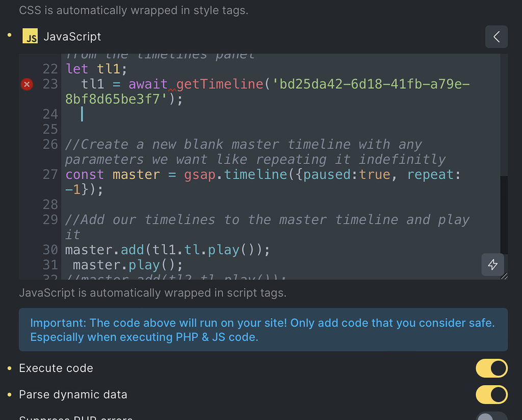 getTimeline error - How To - Bricksforge Community Forum