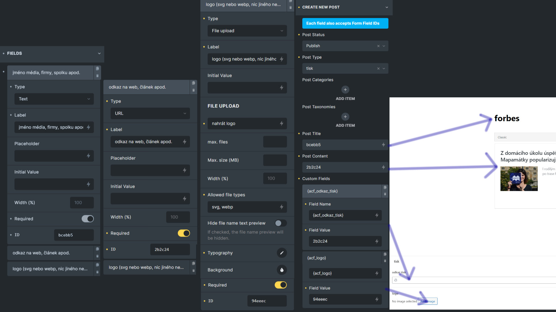 Pro form - create post - ACF/Pods custom fields does not work for me - How To - Bricksforge ...